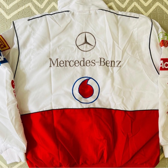 Jackets & Coats | Vintage Mercedes Benz Embroidered Racing Mesh Jacket ...